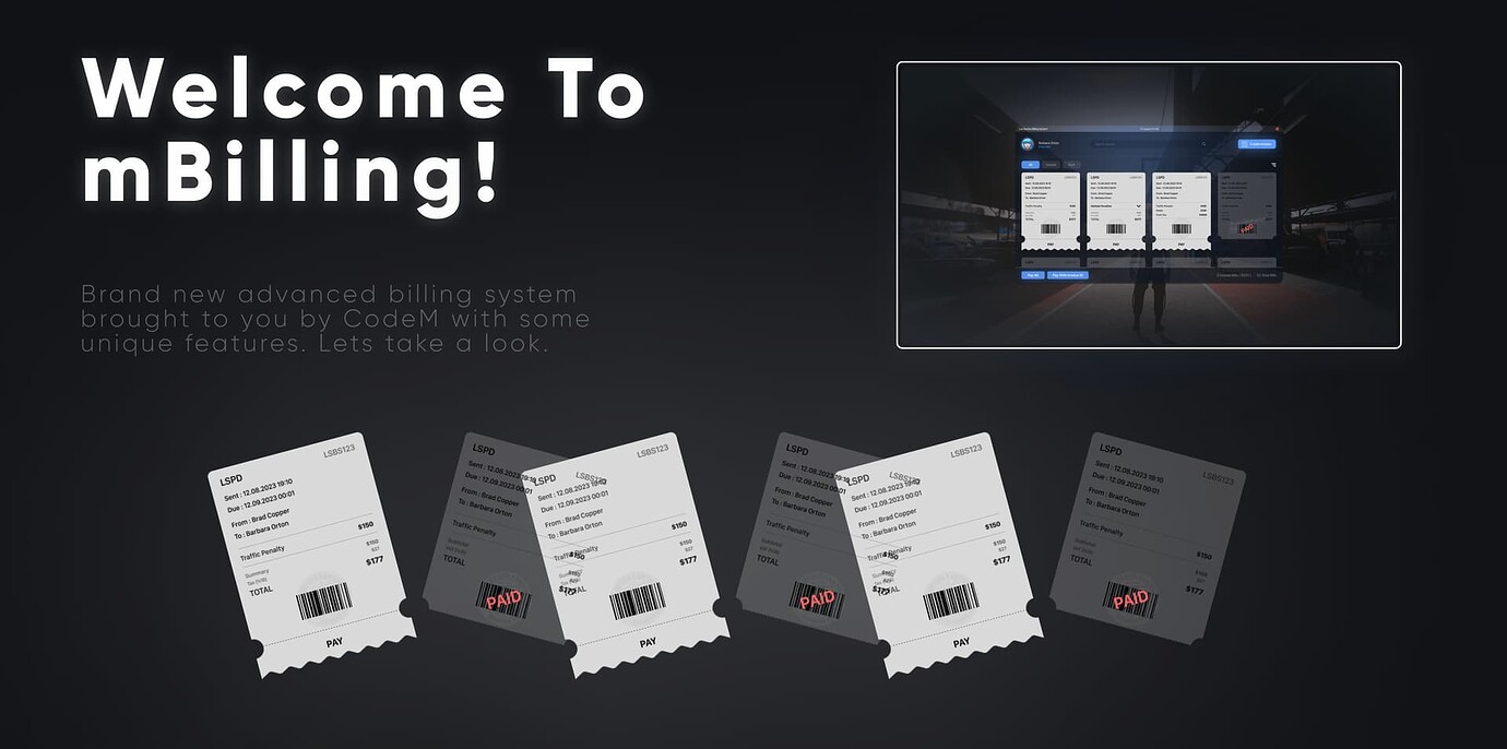CodeM mBilling ( Advanced Billing System ) ESX QB - FiveM Releases ...