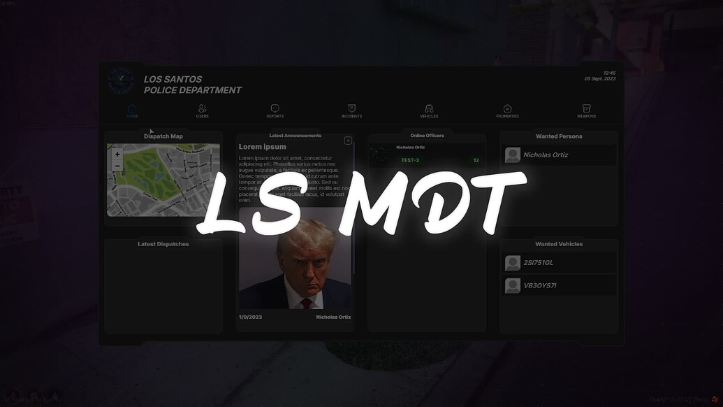 LS-MDT | Advanced Mobile Data Terminal | [ ESX / QB ] - FiveM Releases - Cfx.re Community