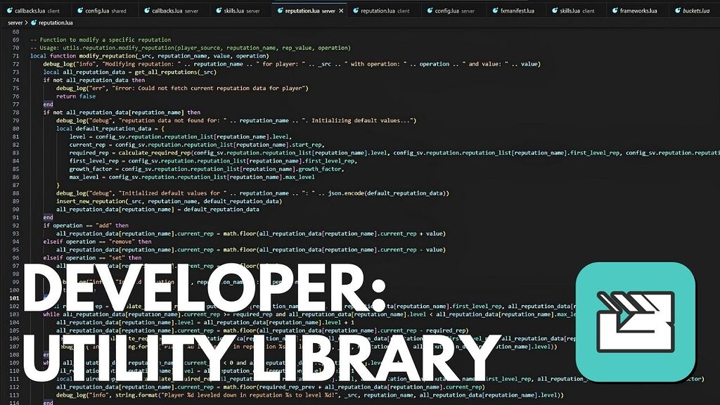 [FREE] Developer LUA Utility Library v1.8.0 - FiveM Releases - Cfx.re Community