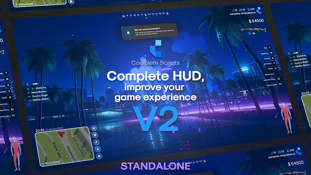 🕹️Complete Hud V2 | Pause menu/Body health/Settings and more! - FiveM ...