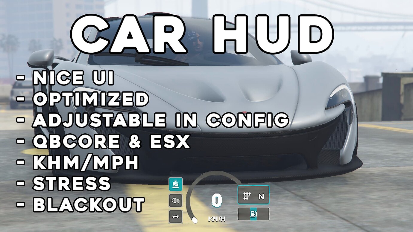 [ESX/QB] Simple Car Hud & Belt System - FiveM Releases - Cfx.re Community