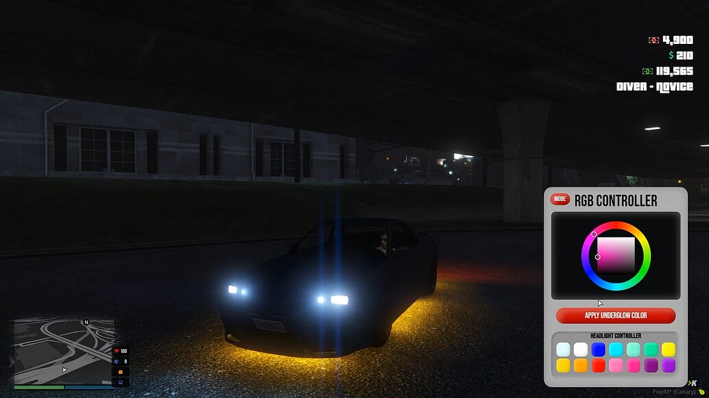 RGB Controller (Neon + Headlights + Animations) [Standalone] - FiveM ...