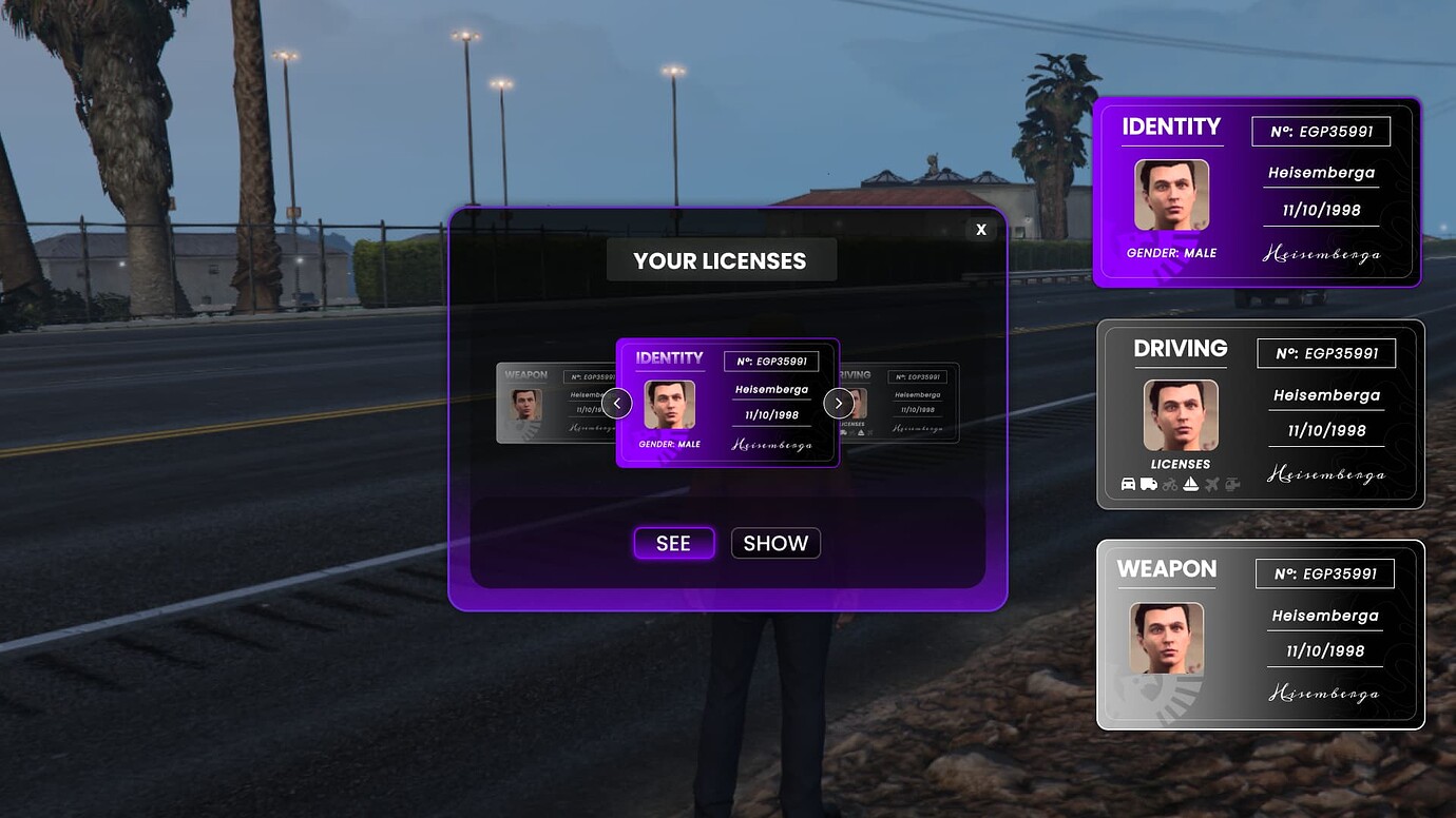 License Cards: ID, Driving, Weapons, Custom... [QB/ESX] - FiveM ...