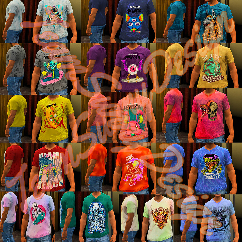 [RELEASE][PAID]Retextured Tshirts for Men[OPTIMISATION] - FiveM ...