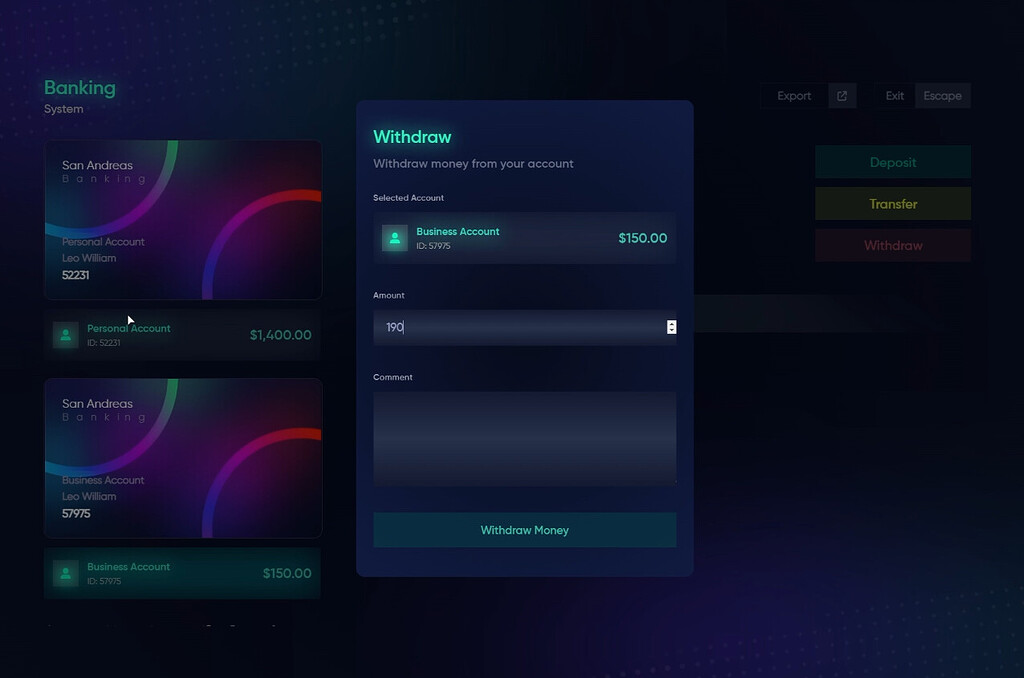 Modern Banking Script - FiveM Releases - Cfx.re Community