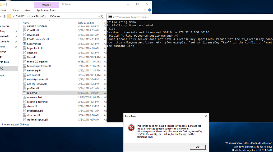 FXServer won't start - Server Discussion - Cfx.re Community