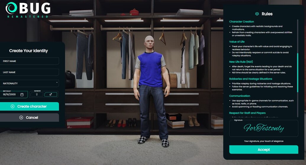 [RELEASE] 0Bug Infinity UI Package - Loading Screen, Multicharacter, Spawn Selector, Pause Menu ...