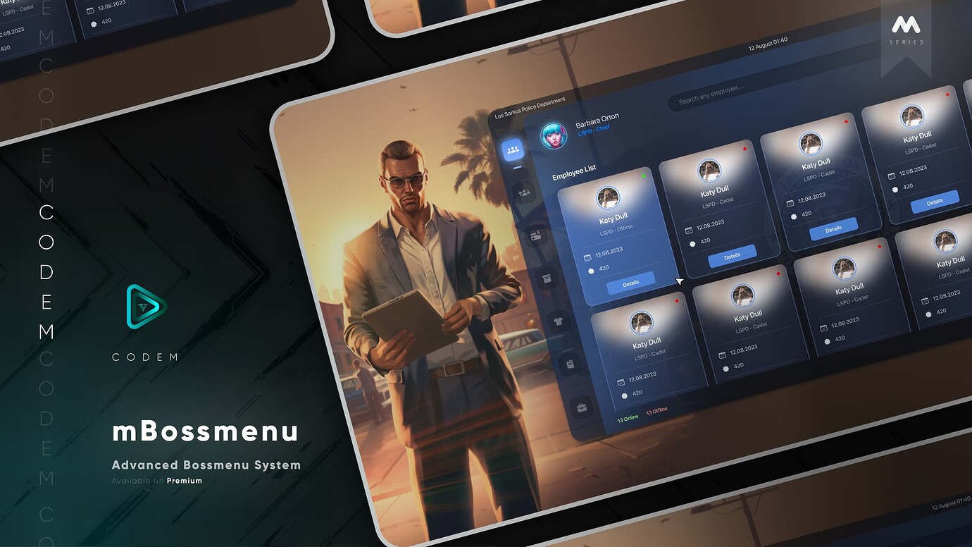 CodeM mBossmenu ( Advanced Boss Menu System ) ESX QB - FiveM Releases ...