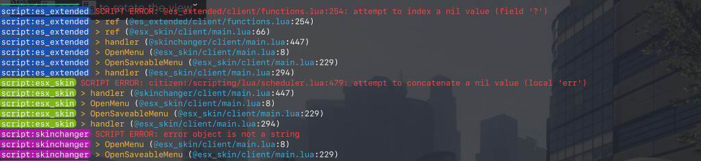 Esx_skin error pls help - Resource Support - Cfx.re Community