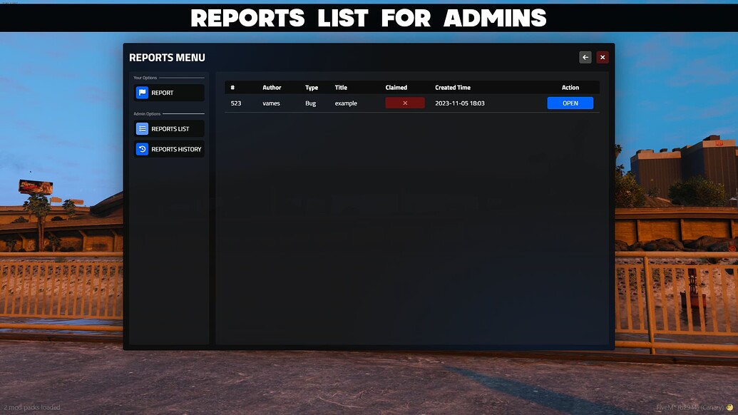 [ESX/QB] VMS_REPORTS | The most advanced report system - FiveM Releases ...