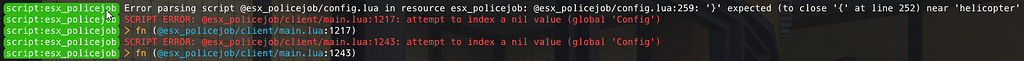 Error parsing script expected to close - Resource Support - Cfx.re Community