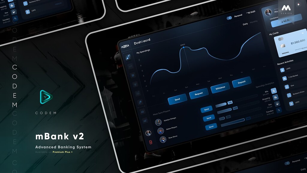 CodeM mBankV2 ( Advanced Banking System ) - FiveM Releases - Cfx.re ... CodeM mBankV2 ( Advanced Banking System ) - FiveM Releases - Cfx.re ...