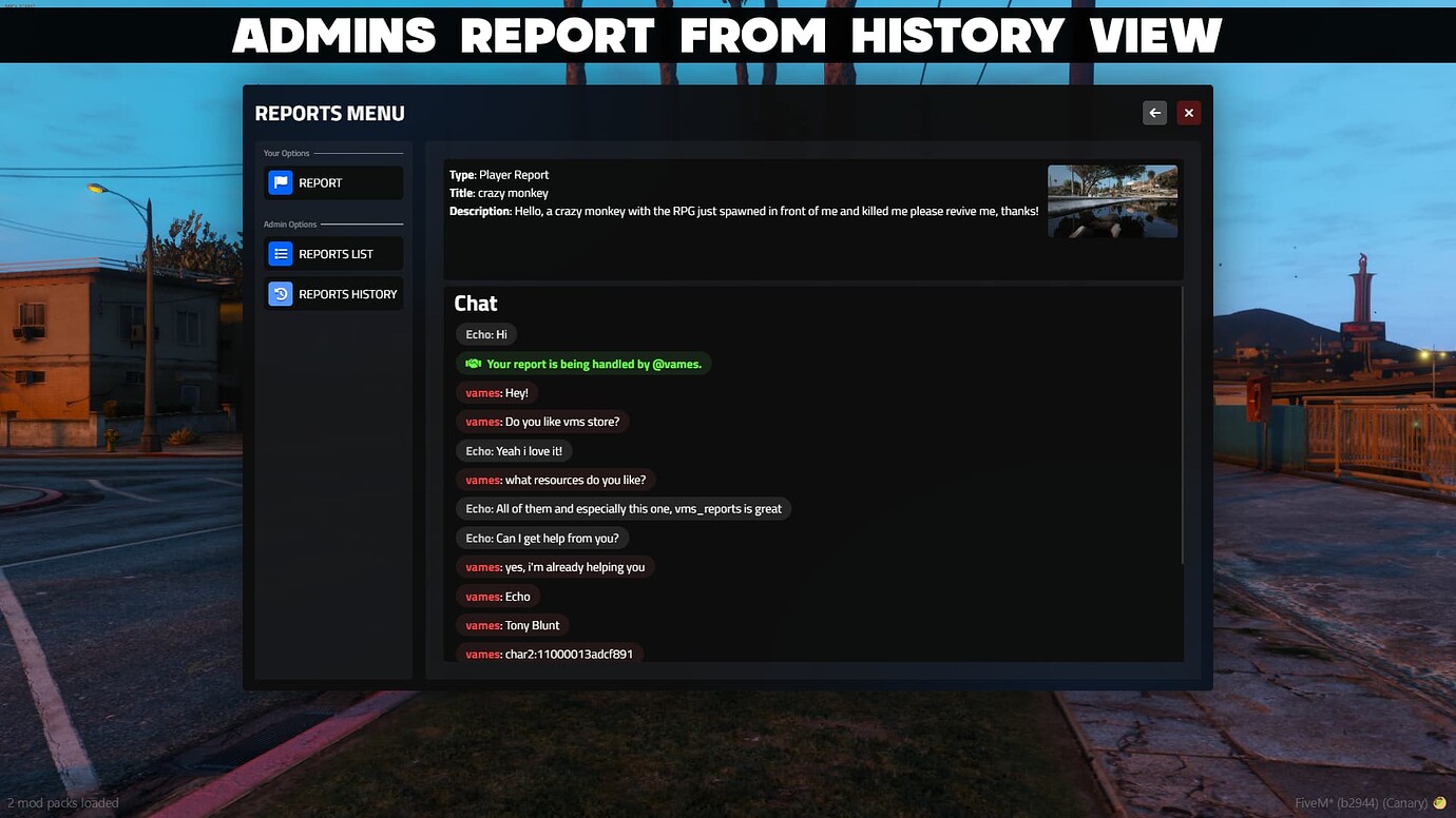 [ESX/QB] VMS_REPORTS | The most advanced report system - FiveM Releases ...