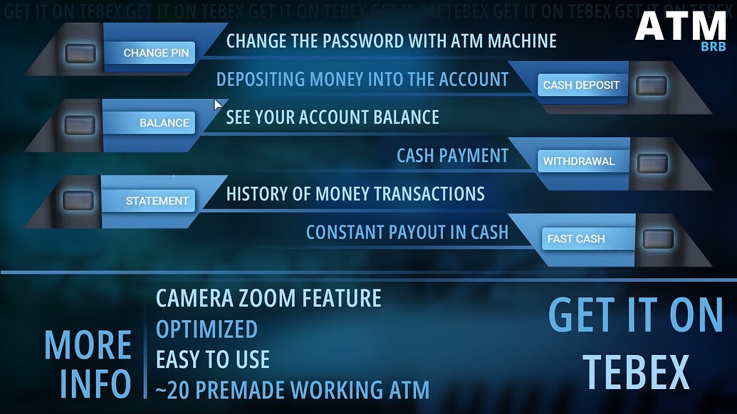 💳 BRB ATM [ESX/QB] - Interactive UI, Real life design, Credit Card ...