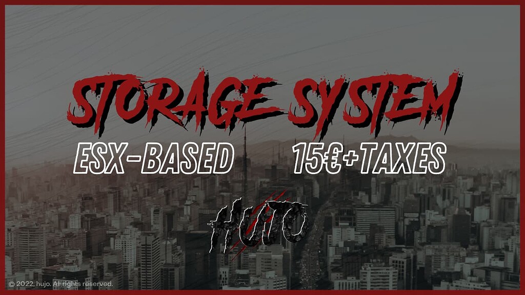 [ESX] Custom Storage System with Prop - FiveM Releases - Cfx.re Community