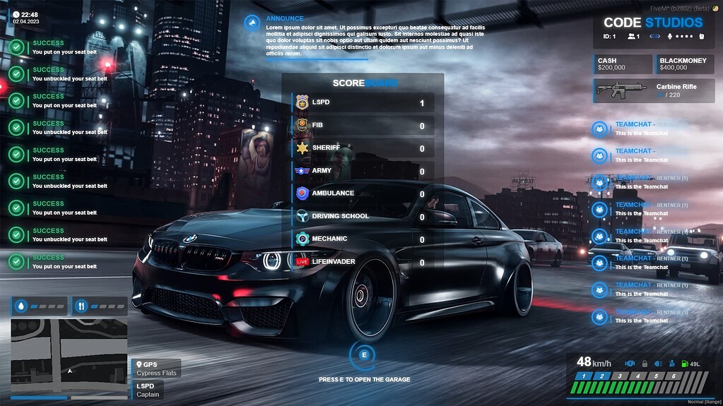 [ESX, QBOX] Code Service | HUD | Many Features - FiveM Releases - Cfx.re Community