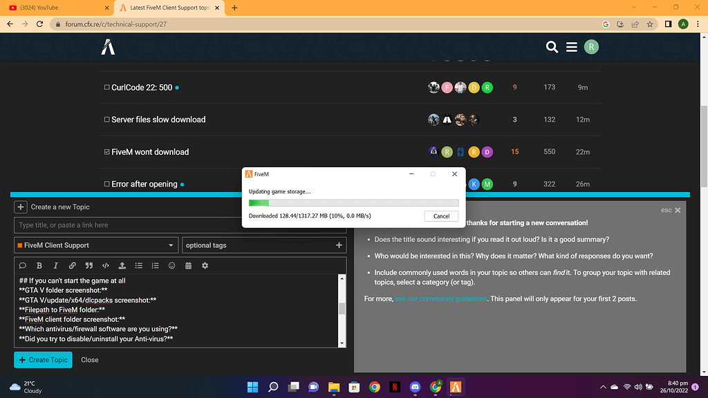 Installer wont Open/Not Downloading - FiveM Client Support - Cfx.re ...