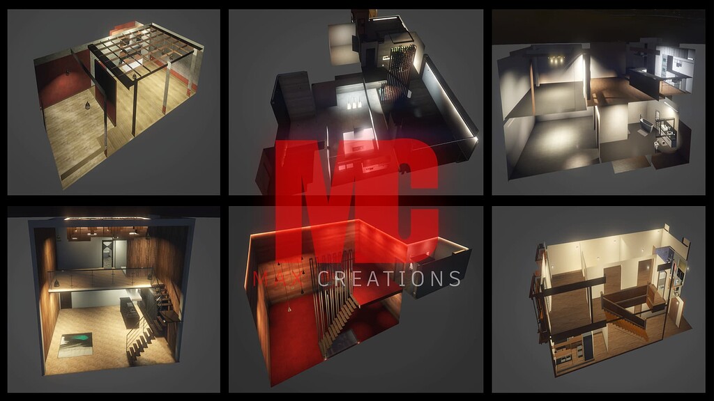 INTERIOR SHELL FOR HOUSING PACK x6 ( Unfurnished ) | GTAV | FIVEM ...