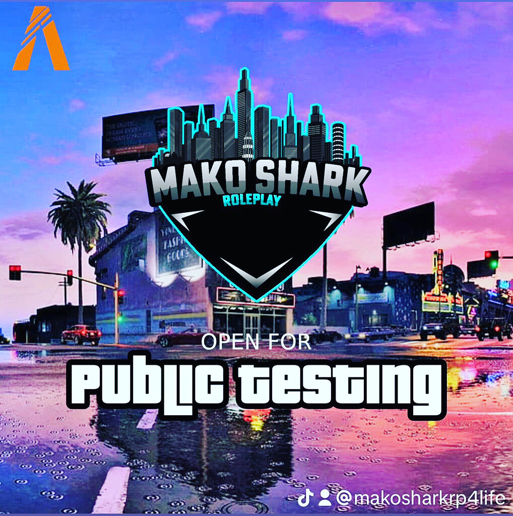 NEW| Mako Shark Rp | Serious Rp | California Based | welcoming community | active pd | Active ...