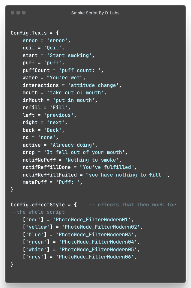 Smoking script - RedM Releases - Cfx.re Community