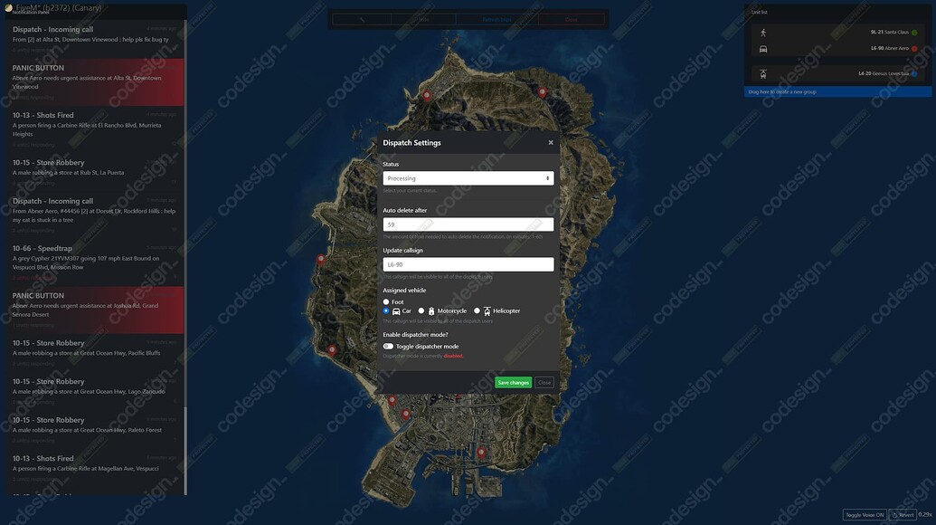 [PAID] Codesign Police Dispatch - FiveM Releases - Cfx.re Community