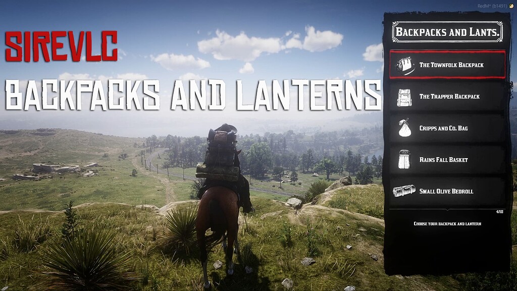 [Paid] Backpacks and Lanterns [REDEMRP/VORP/RSG] - RedM Releases - Cfx.re Community