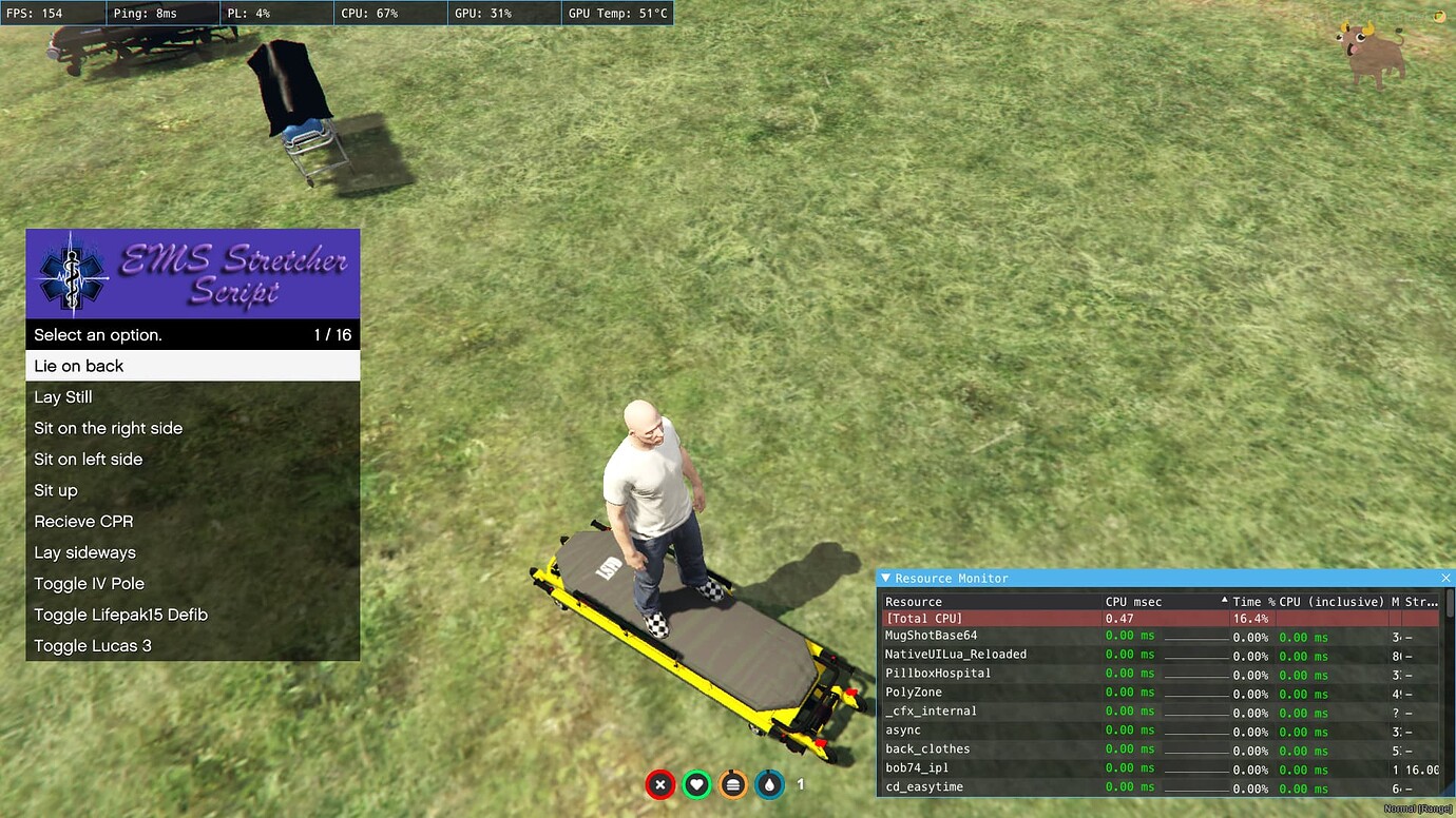 FiveEMS 🚑 v 1.9.06 EMS Equipment & Stretcher Script [standalone] [esx ...