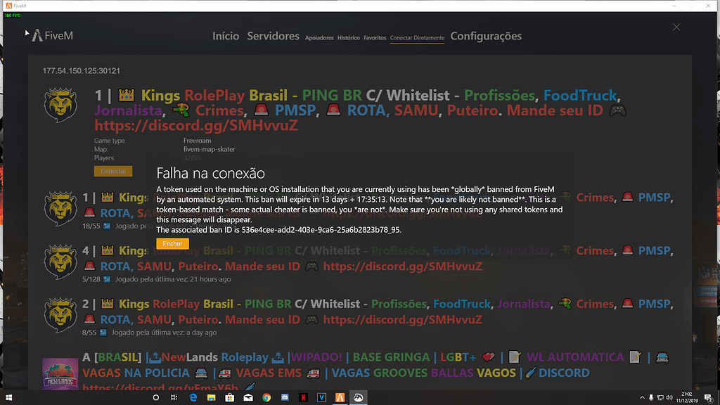 Someone used my token and got banned, now I'm banned too - FiveM Client ...