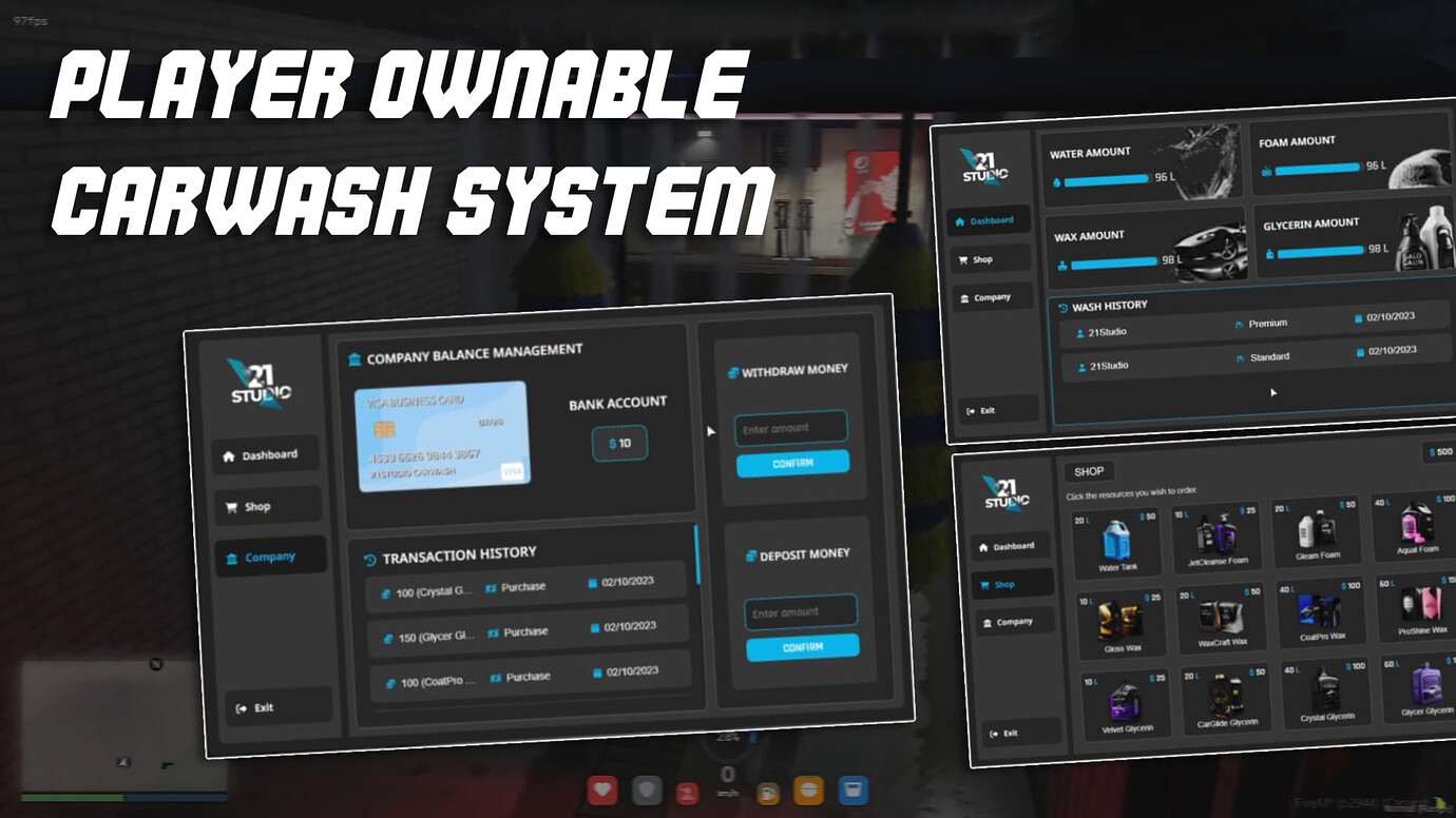 [PAID] [ESX/QBCORE] Advanced Ownable CARWASH System! - FiveM Releases ...