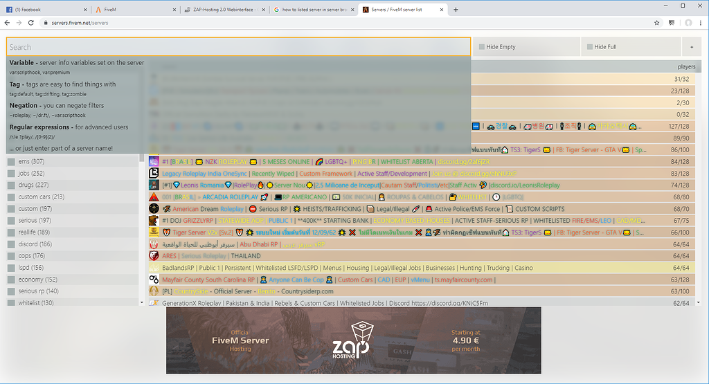 How to list server in server browser - Server Discussion - Cfx.re Community