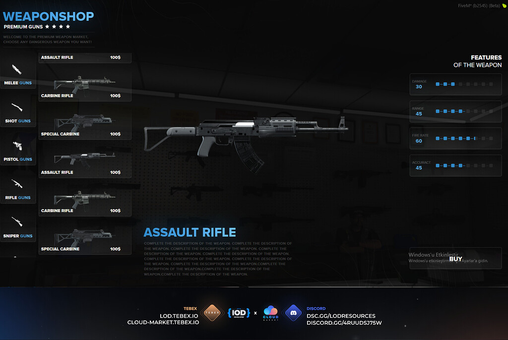 [ESX] [PAID] Lod Weaponshop with nice ui - Releases - Cfx.re Community