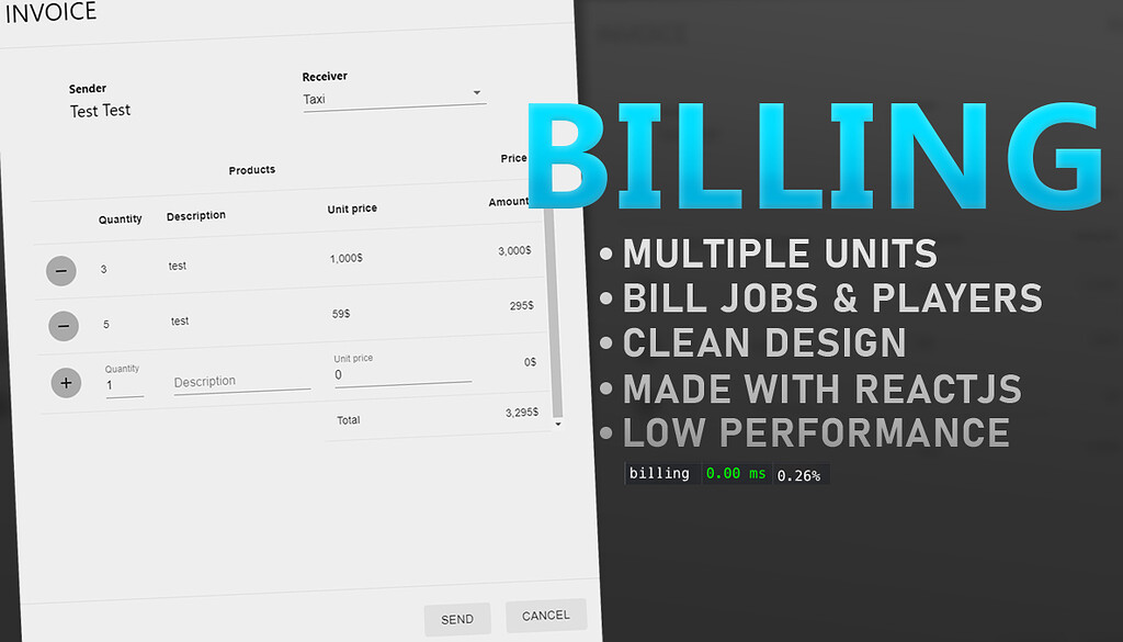 Billing UI [PAID, ESX, REACTJS] - FiveM Releases - Cfx.re Community