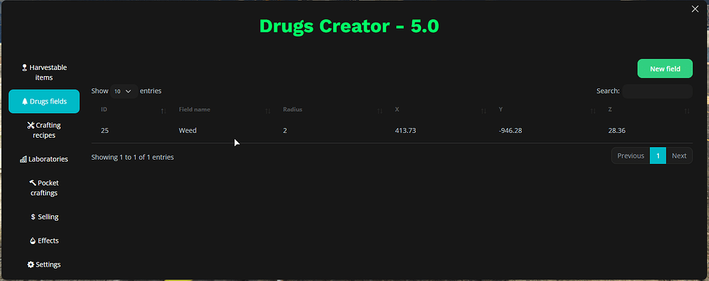 💊 [ESX][QB-Core] Drugs Creator - All-In-One In-Game Admin Menu for Drug ...