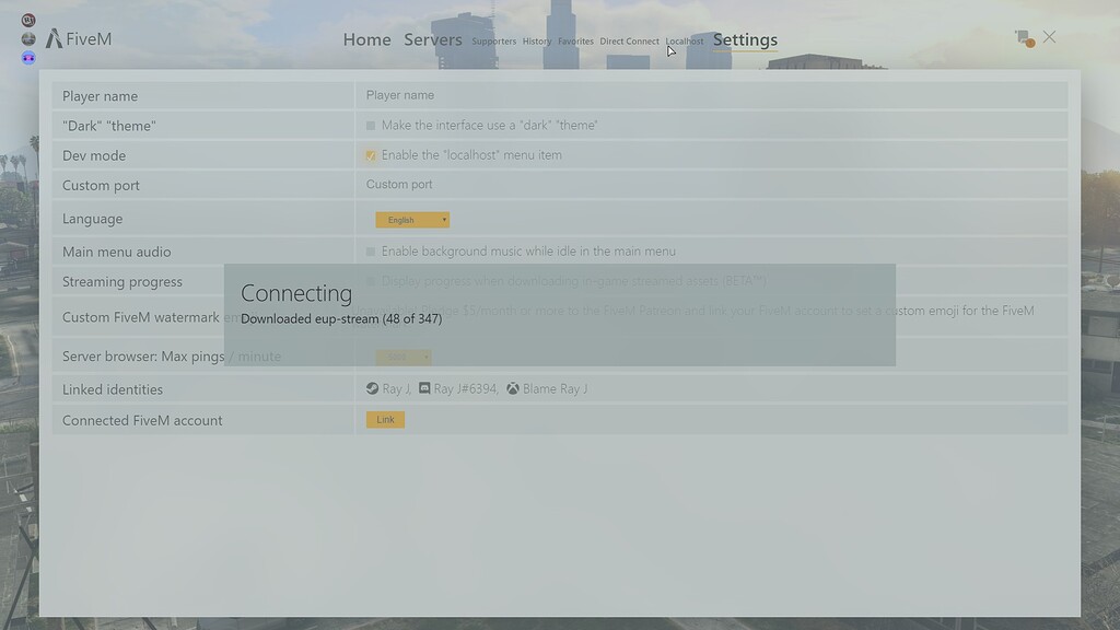 Fivem just say connecting downloaded 48 of 347 and just sit and dont ...