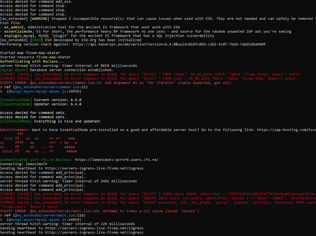 Fivem server problem help please - Discussion - Cfx.re Community