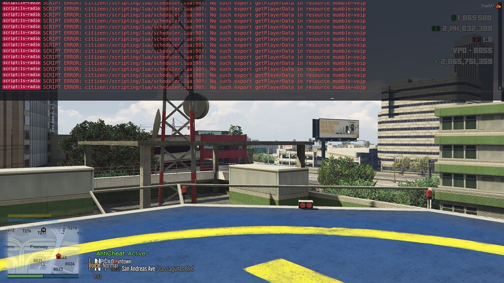 Citizen:.scripting/lua/scheduler.lua:901: no such export getPlayerData in resource mumble-voip ...