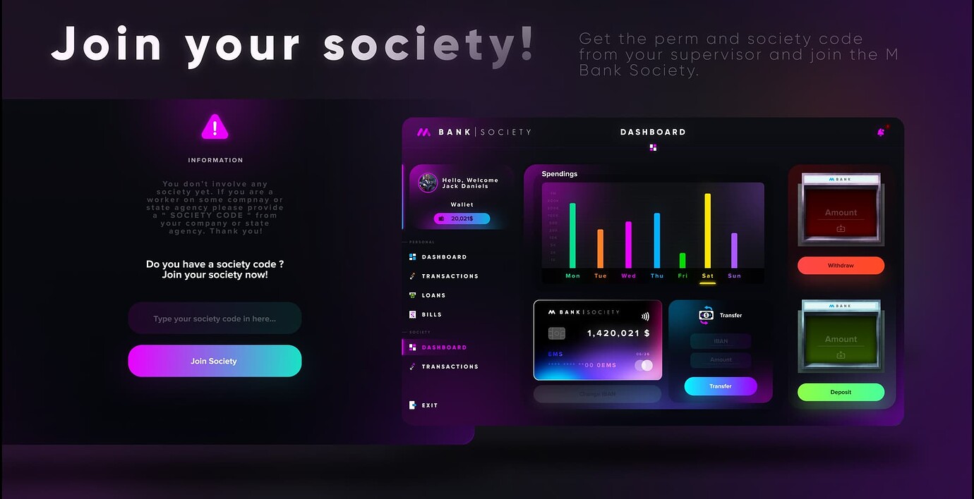 CodeM mBank ( Advanced Banking System ) ESX QB - FiveM Releases - Cfx ...