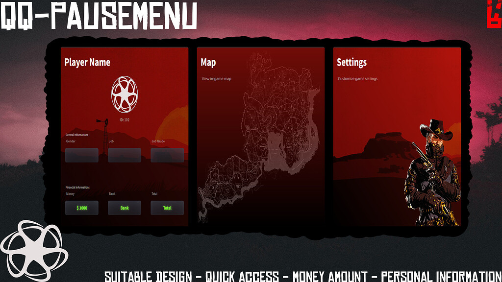[Paid] [VORP] [RSG] QQ-PAUSEMENU - Releases - Cfx.re Community