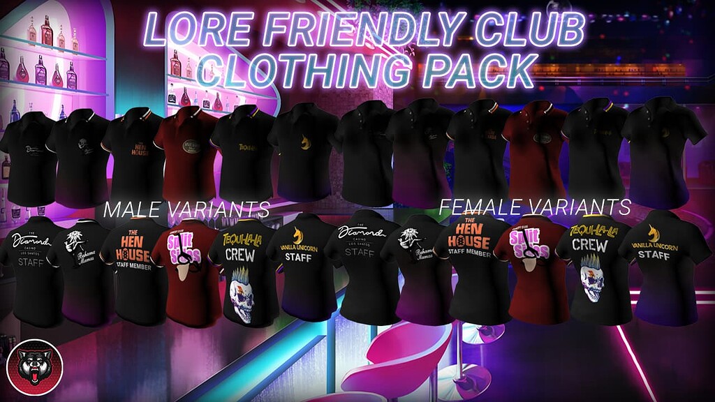 [PAID] Lore Friendly Club Clothing Pack ( Five M ) (MP_Mutiplayer_ M ...