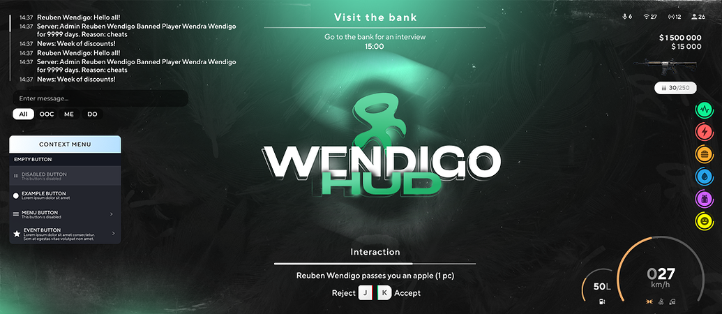 [PAID] Wendigo Hud V2 - FiveM Releases - Cfx.re Community