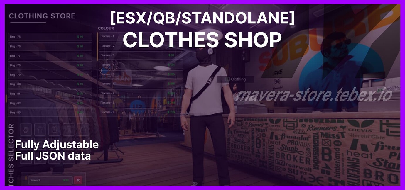 ESX & QB & Standolane | CLOTHES SHOP | - FiveM Releases - Cfx.re Community