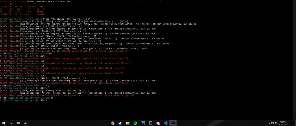 [ERROR] [MySQL] An error happens on MySQL for query “SELECT * FROM items {=}”: Connect Timeout ...