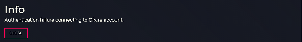 Authentication failure connecting to Cfx.re account - FiveM Client Support - Cfx.re Community