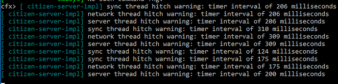 Network, Server and sync thread hitch warning - Discussion - Cfx.re Community