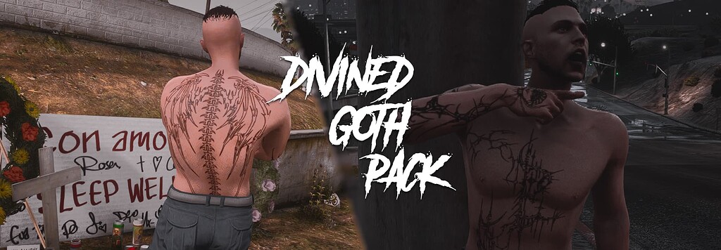 [PAID] [ADDON] 68 Goth/Emo/AggroGoth tattoos by Divined - FiveM ...