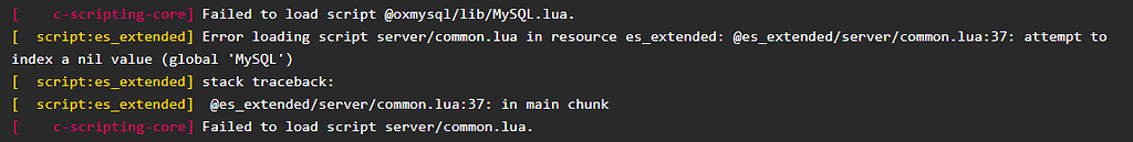 Oxmysql doesn't work - Resource Support - Cfx.re Community