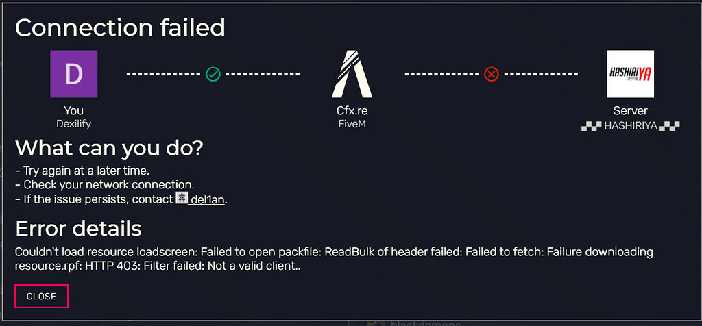 Can connect to a server - FiveM Client Support - Cfx.re Community