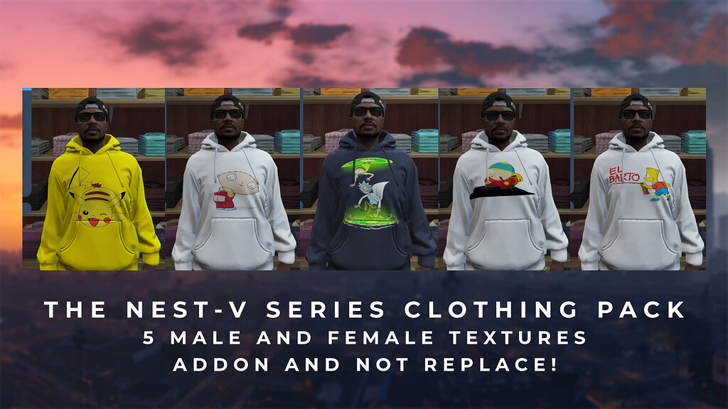 [FREE] Series Hoodies Pack | ADDON NO REPLACE! | [The Nest-V] - FiveM ...