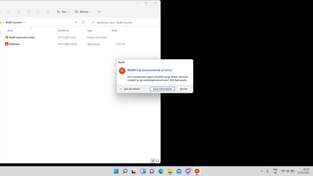 Error 433 : Bad access? - RedM Client Support - Cfx.re Community