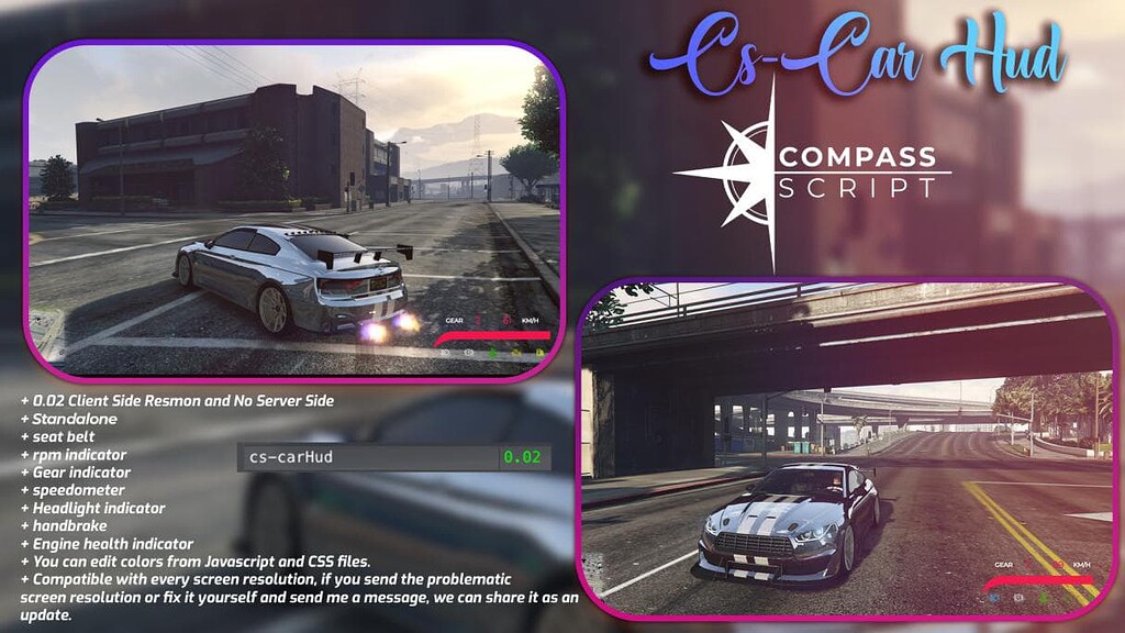 [STANDALONE][FREE] cs-carhud - FiveM Releases - Cfx.re Community